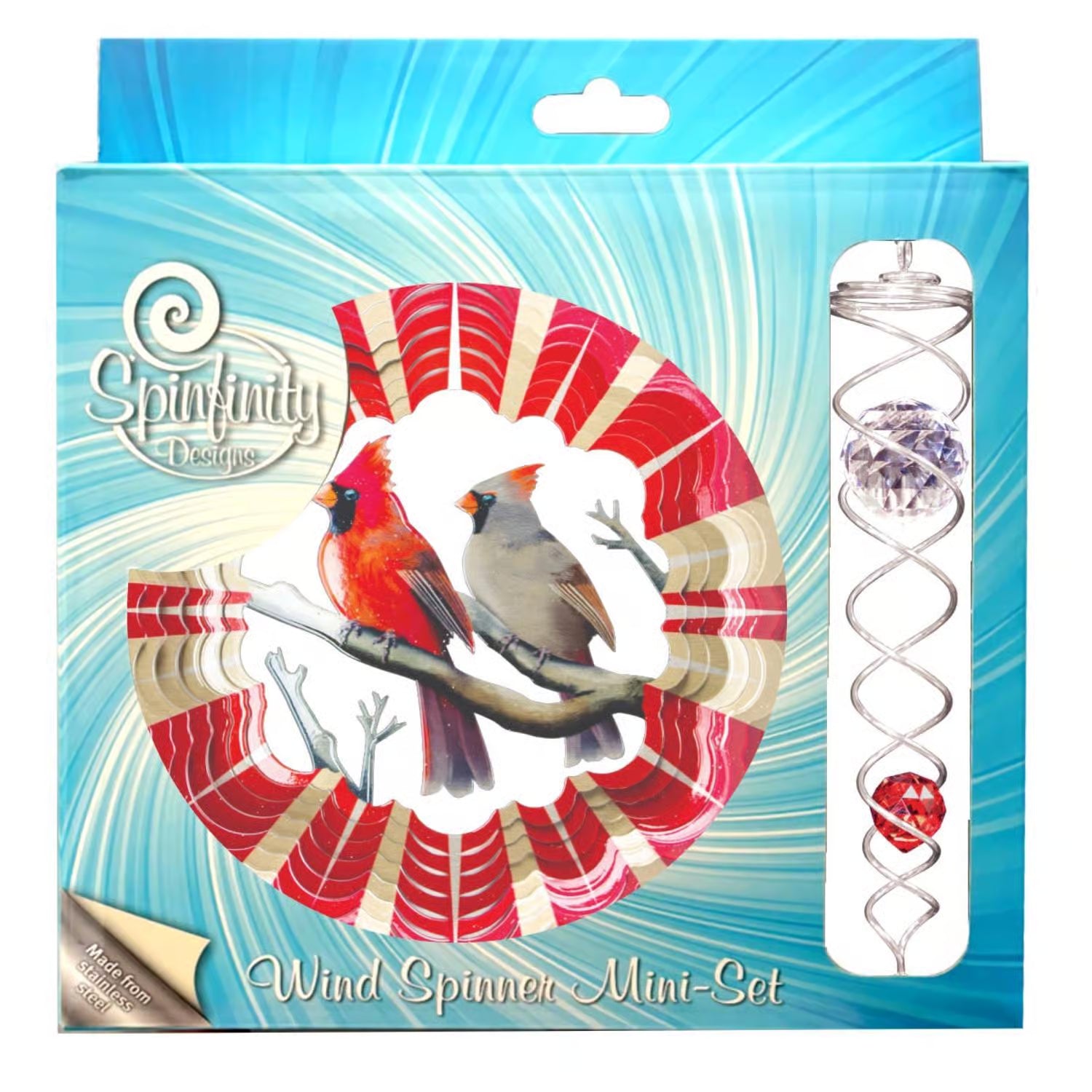 14" Mini Wind Spinner Set with Crystal Twister by Spinfinity Designs ...