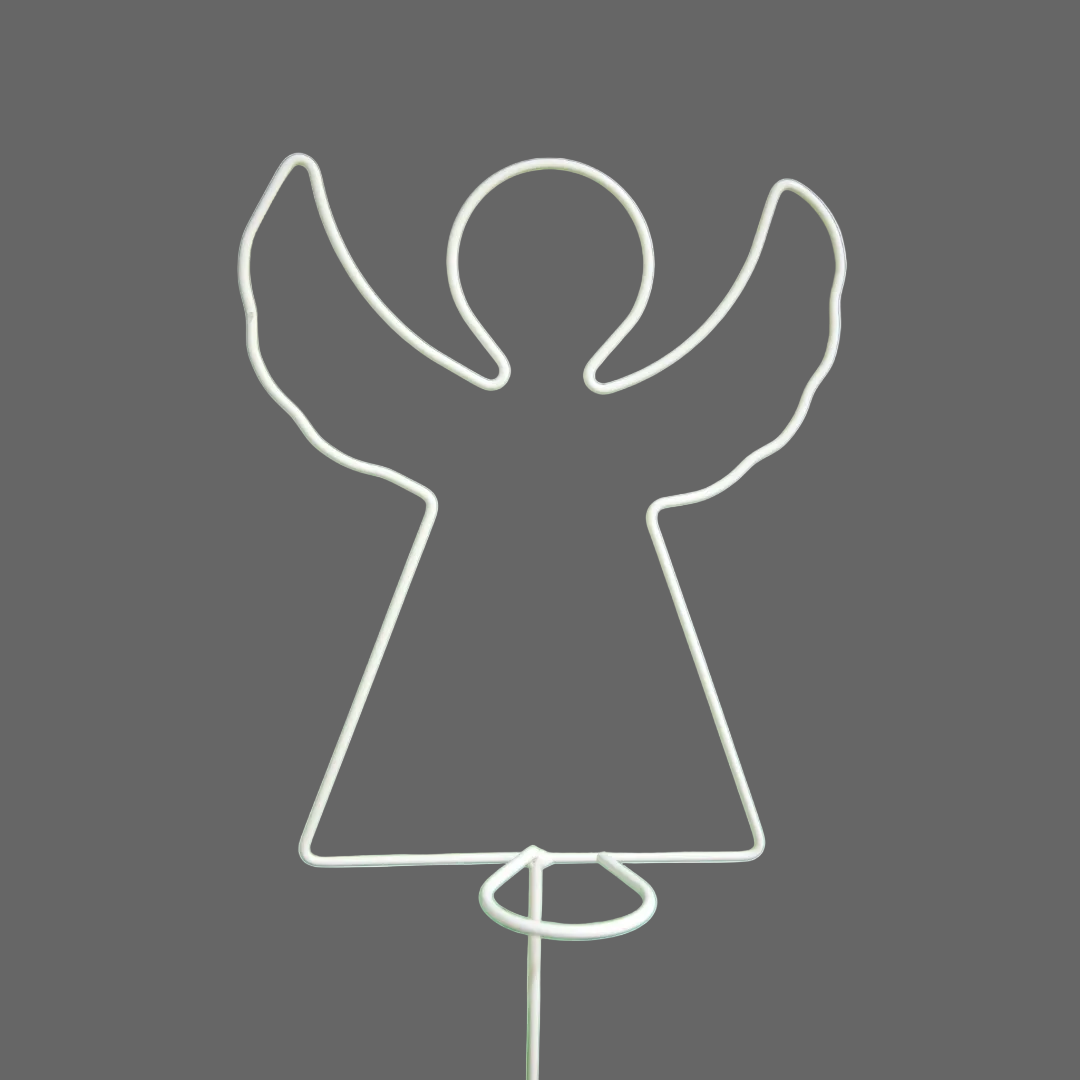 Angel Cemetery Flower Stand – 28" Steel (White) | USA Made – Leggs ...